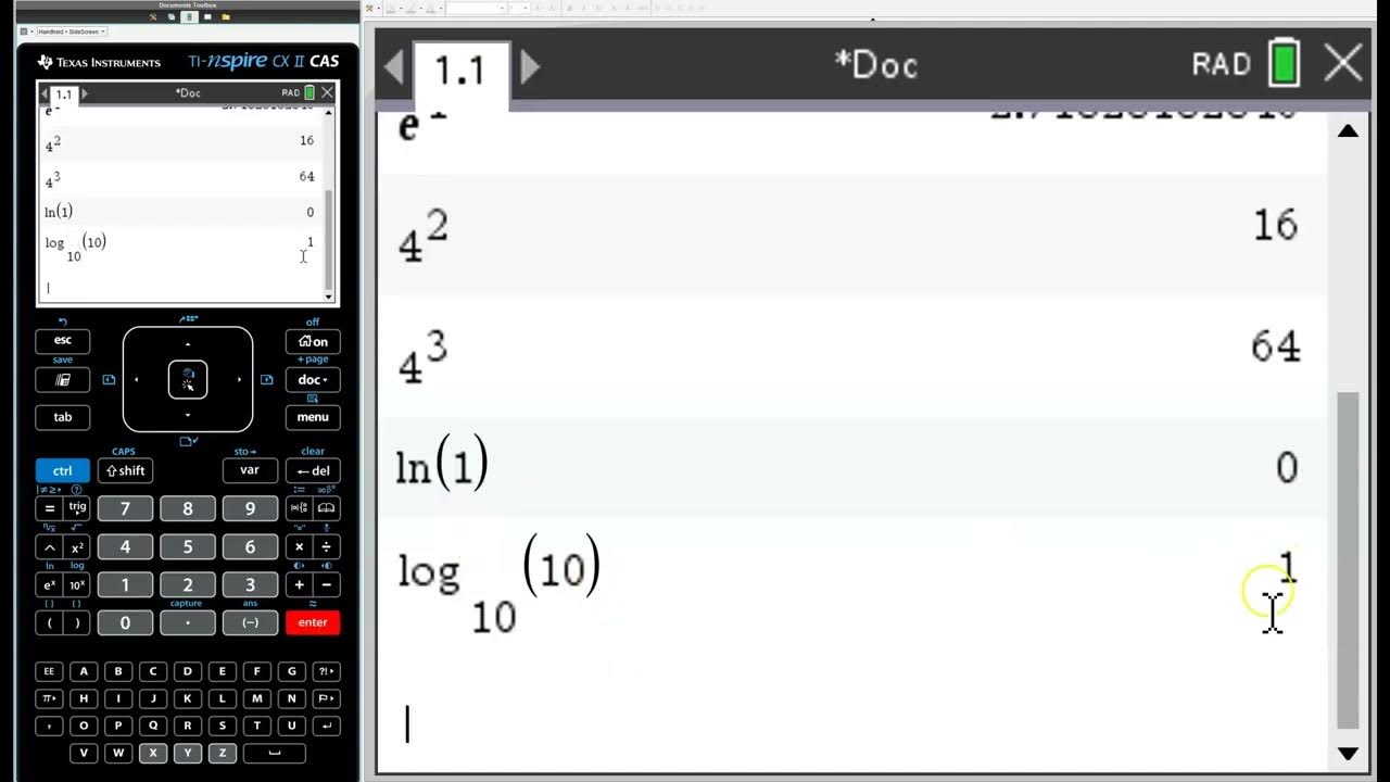 How to Use Calculator Tab in TI-nspire - YouTube
