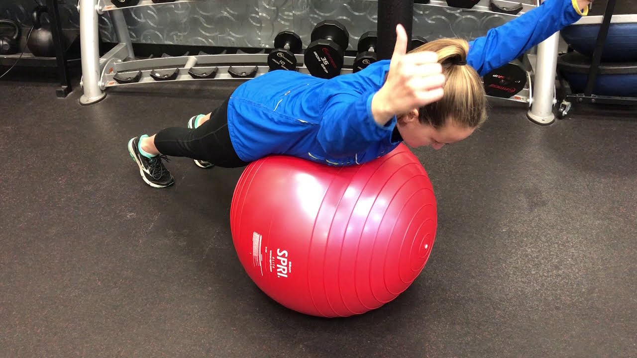 Lobsterman's Shoulder Exercises - Prone Ys On Ball - YouTube