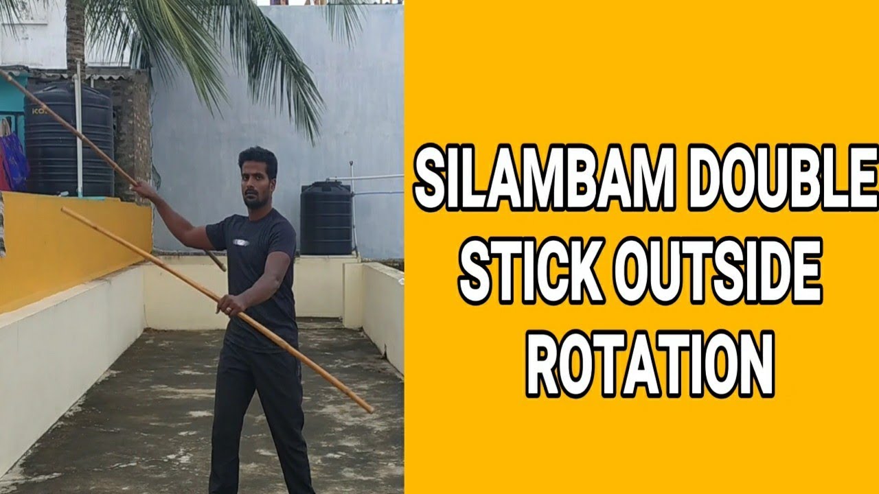 silambam double stick outside rotation tutorial |jb multi sports - YouTube