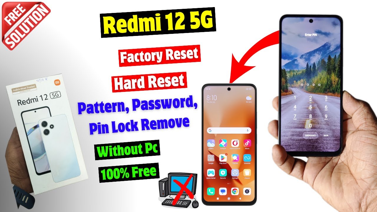 Redmi 12 5g Factory Reset | Redmi 12 Hard Reset & Removing Password ...