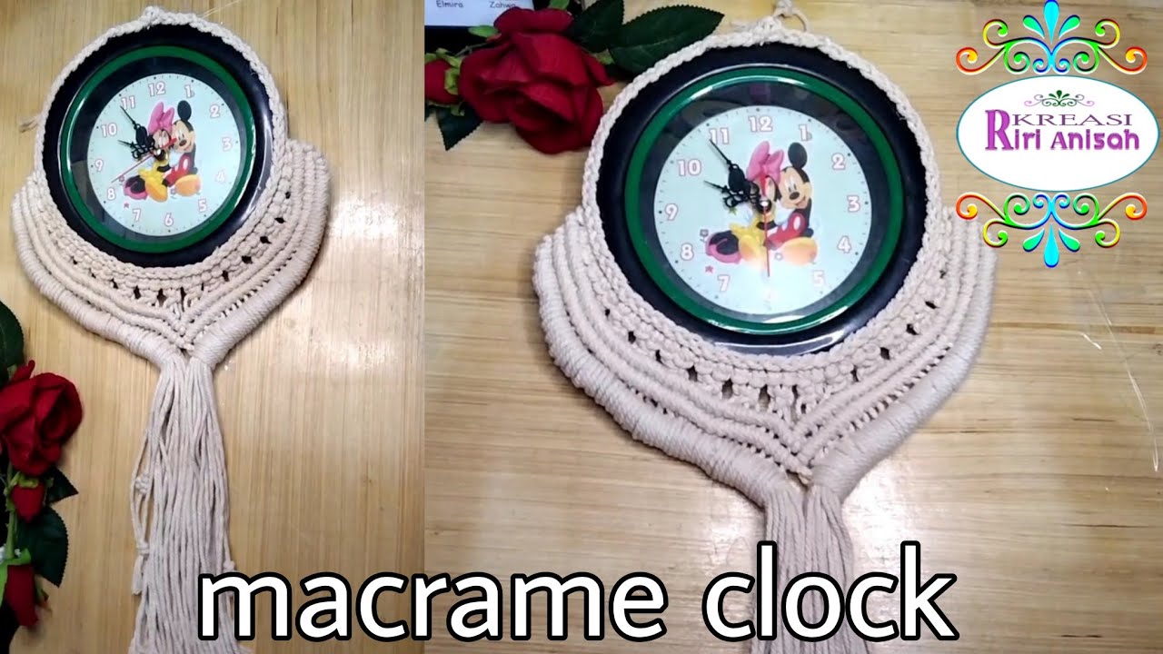 macrame clock tutorial | jam dinding macrame | DIY macrame - YouTube