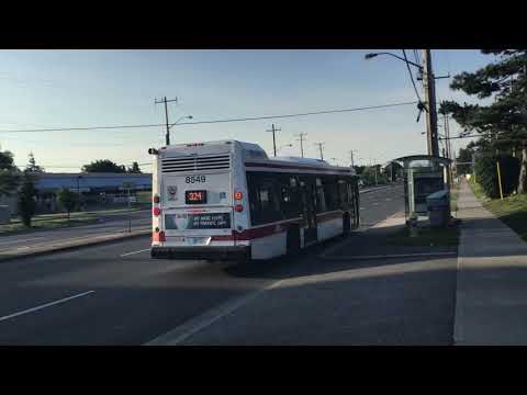 TTC 8549 on route 324 Victoria Park Blue Night to Kingston RD (Bingham ...