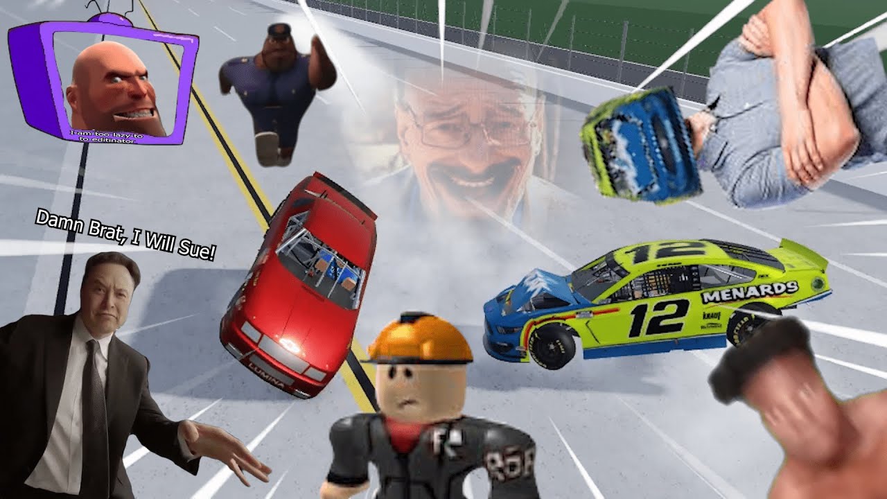 le ROBLOX Nascar Crash Compilation - YouTube