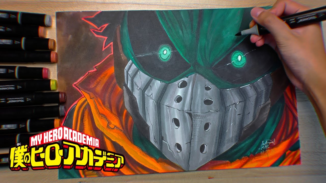 Draw Dark Deku || my hero academia || requested || acee mangaoil - YouTube