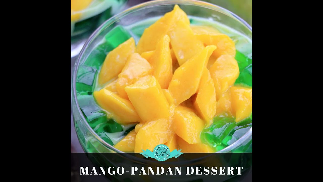 4-Ingredient Mango Pandan Dessert | Easy No-Bake Tropical Treat! - YouTube