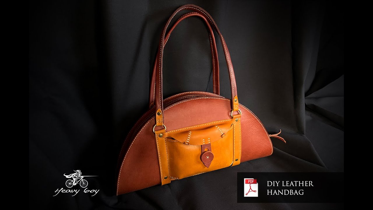 Making leather handbag + PDF pattern - YouTube
