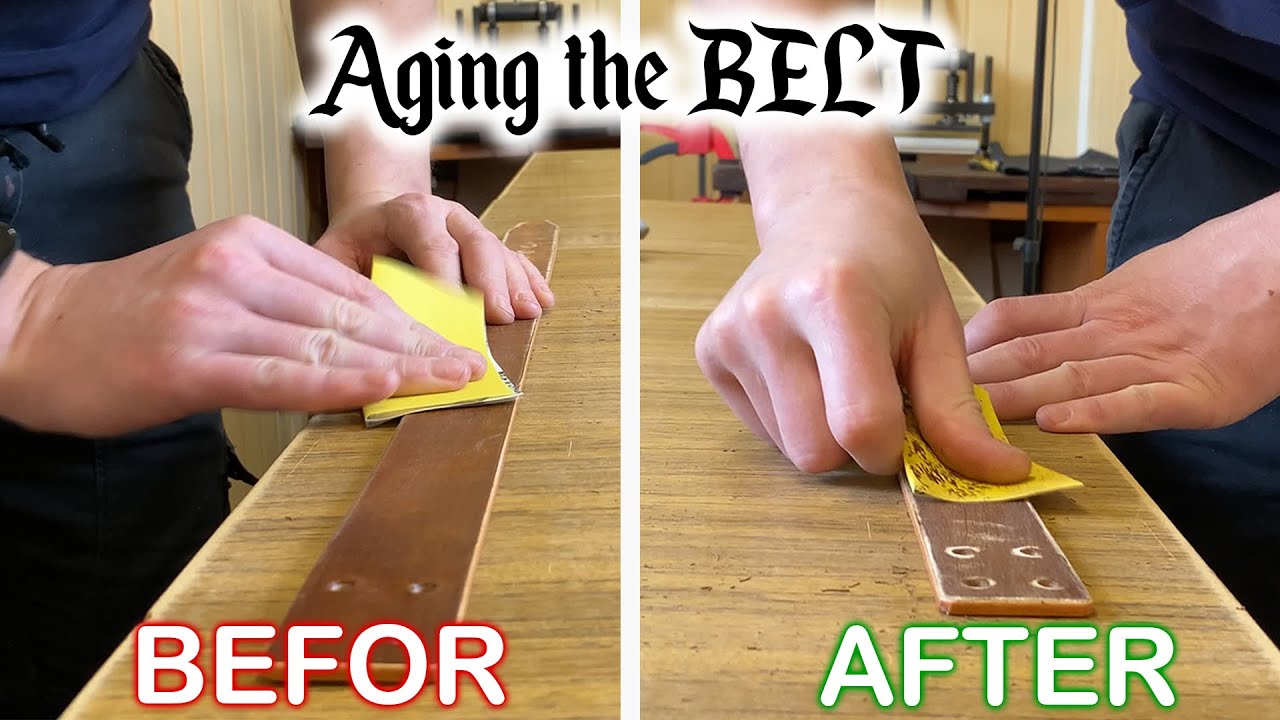 Giving the BELT a worn-out Look | Making LARGE Belt | Work process | ASMR - YouTube