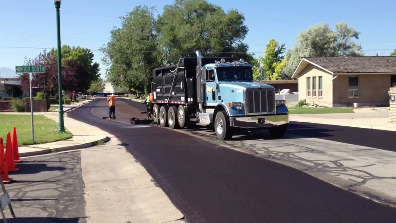 Orem City Slurry Seal (Morgan Pavement) - YouTube