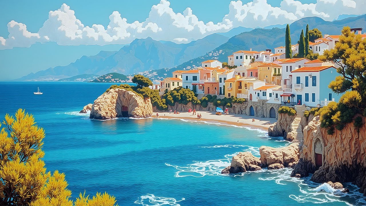 Beachside Bossa Nova ☀️ Dynamic Summer Jazz & Gentle Waves for a ...
