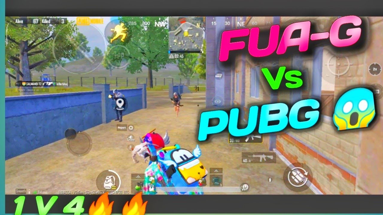 PUBG NON GYRO PLAYER 😱😱 || 1V4 MOMENT 🔥 FUA-G Vs PUBG 🔥|| NH GAMER 🙏 ...