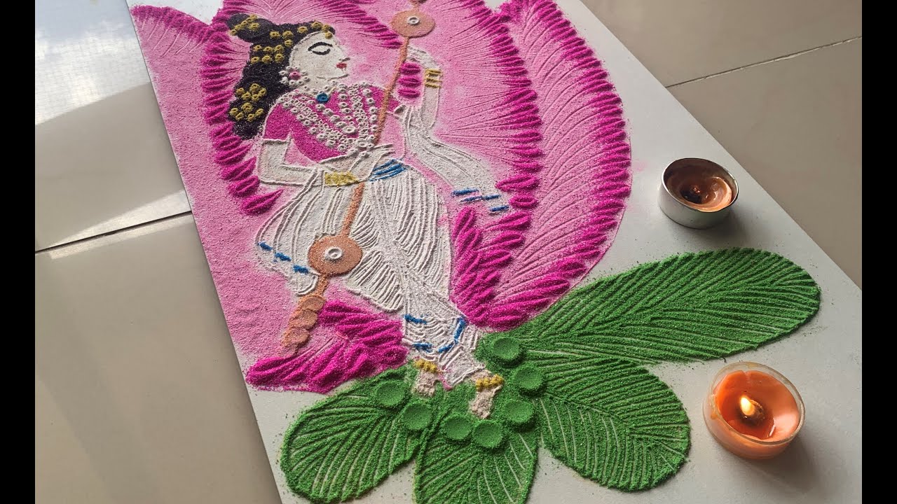 Creative Rangoli, Relaxing Rangoli, Sand Art, Festival Rangoli, unique ...