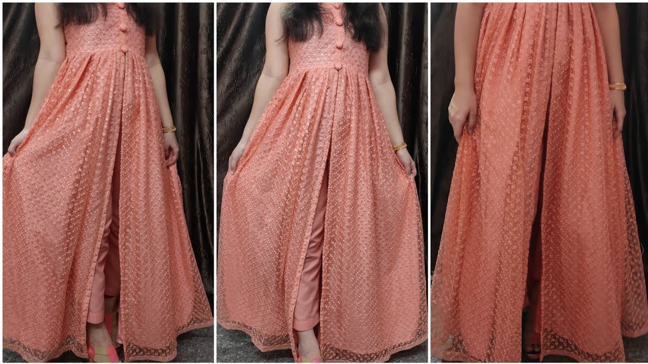 Front Open Dress Cutting And Stitching || Stylish Kurti Cutting And ...