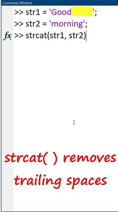 MATLAB Commands: strcat( ) vs append( ) 🤯🤷‍♀️ #shorts - YouTube