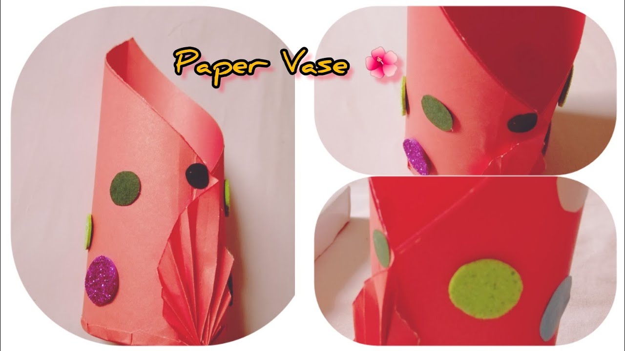 How to make a paper vase | beautiful paper vase | artwork | creativlogs ...