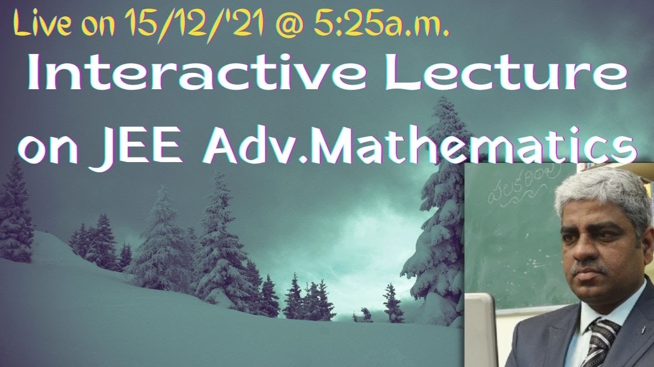 Mathematics JEE Adv. Question Paper Live Discussion | Day :10 - YouTube