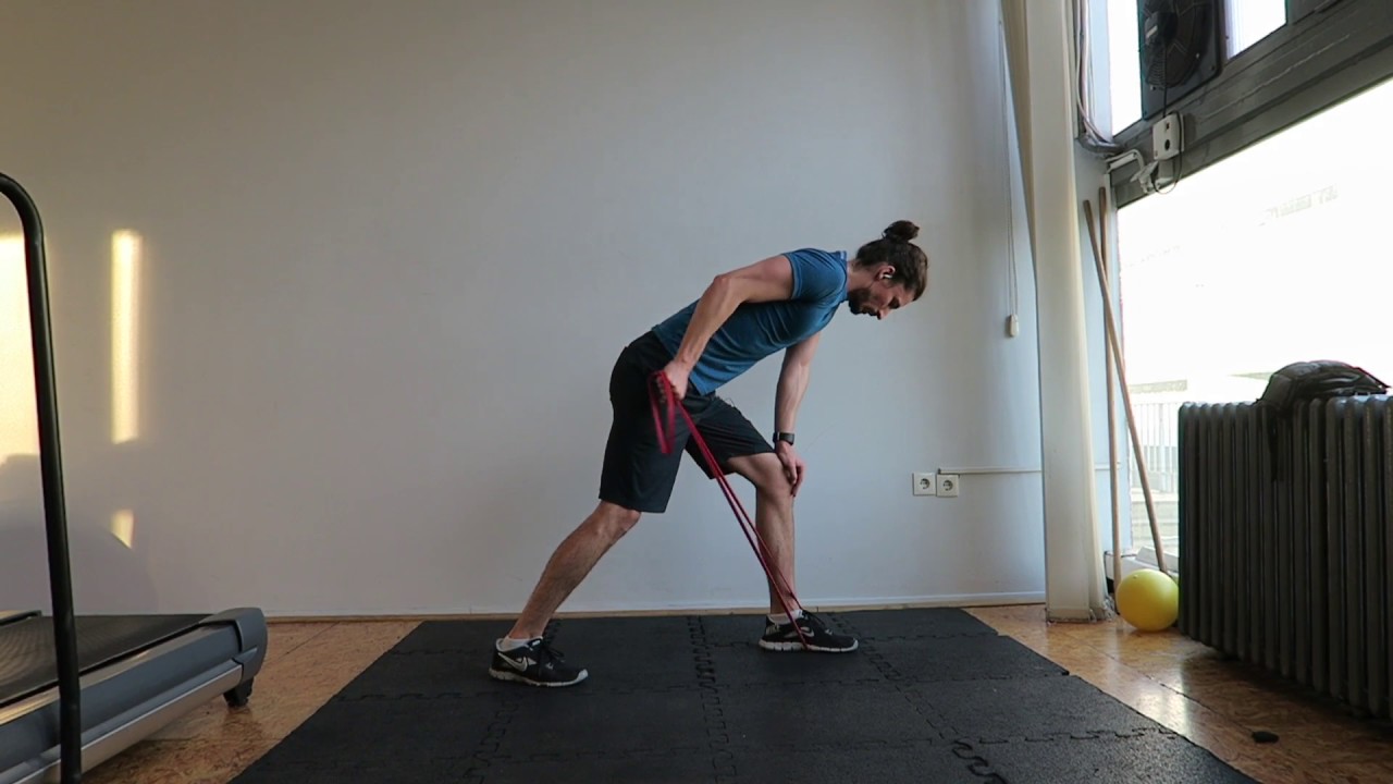 Elastic band Triceps kickback - YouTube