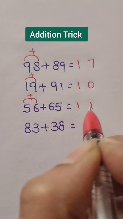 Addition Trick#shorts#maths#shortsfeed#ytshorts#mathstricks#addition#additiontricks#education# ...