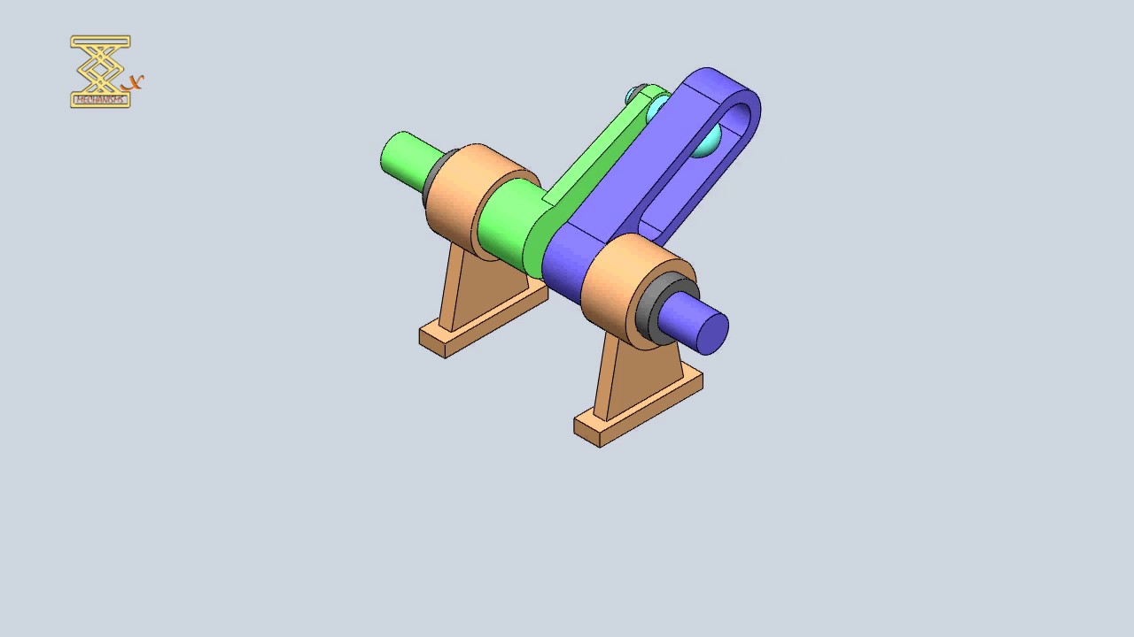 Three-Bar Spatial Link-Gear Mechanism - YouTube