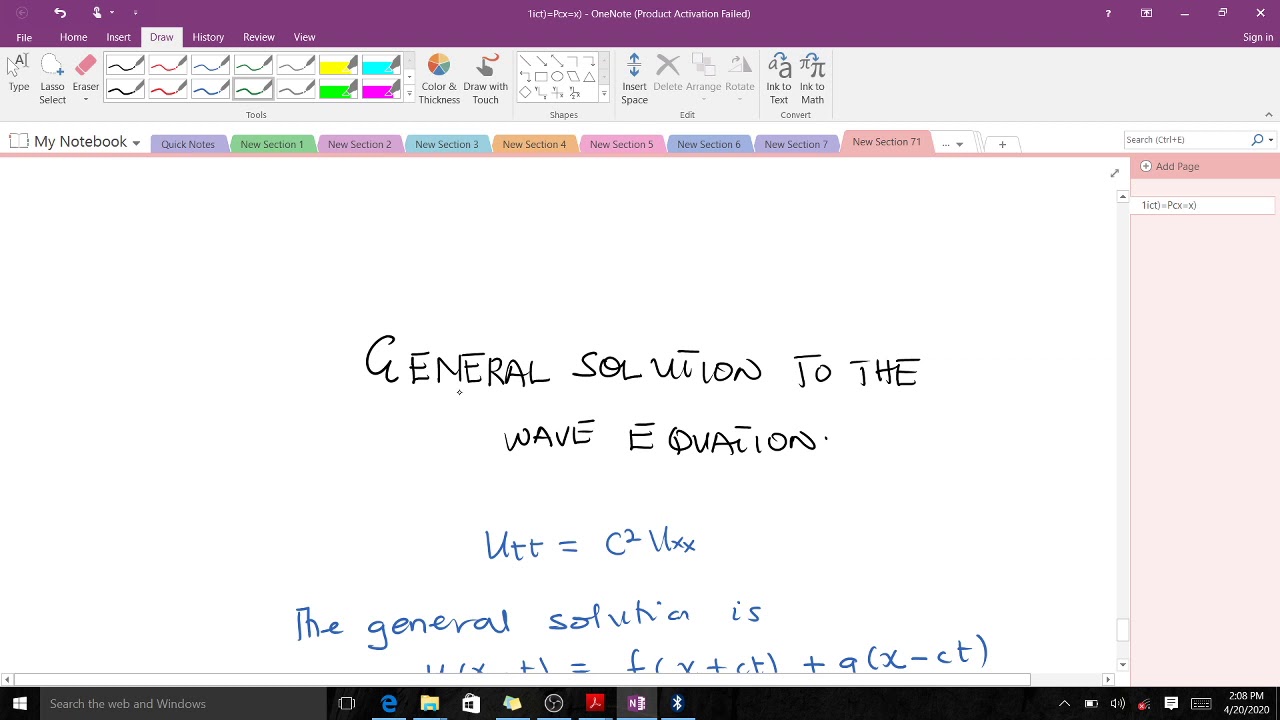 Finding the general solution of a wave equation examples - YouTube