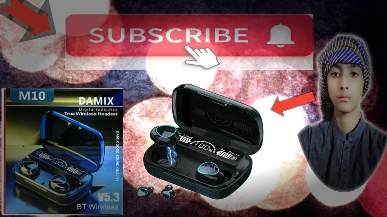 M10 Damix BT wireless V5.3 earbuds unboxing and sound quality chakeing ...