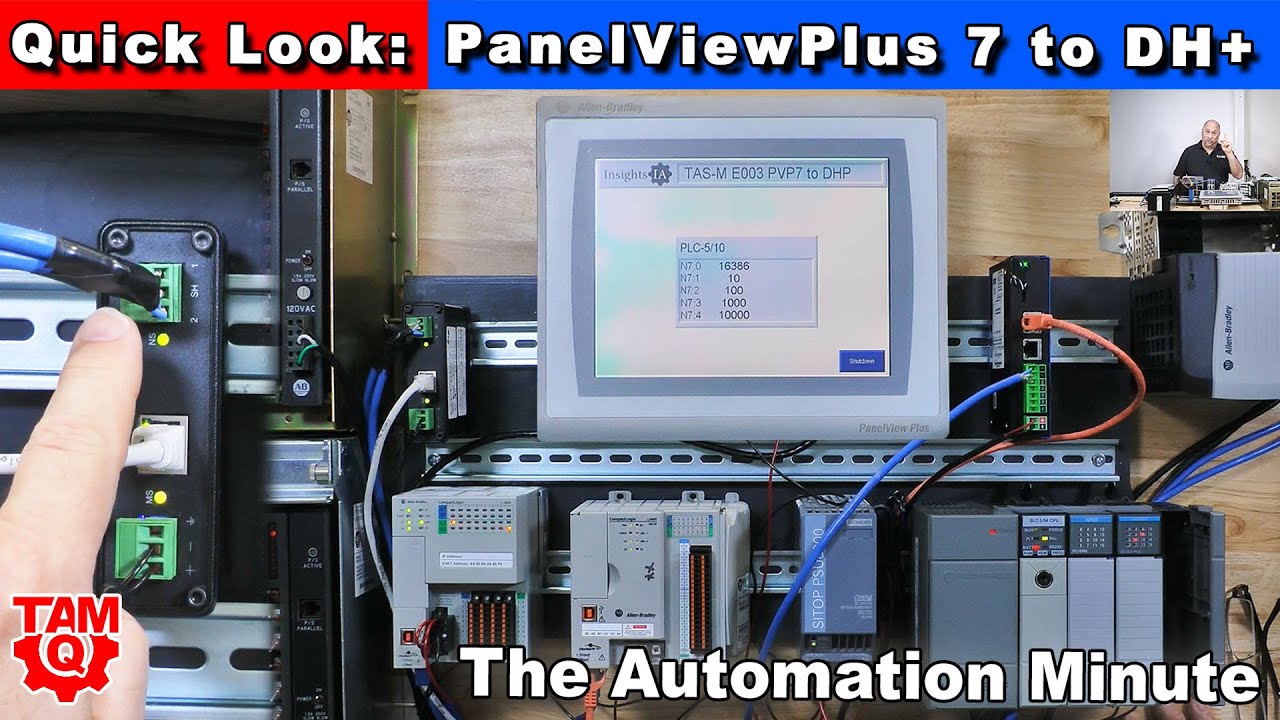 Quick Look: PanelView Plus 7 to Data Highway Plus - YouTube