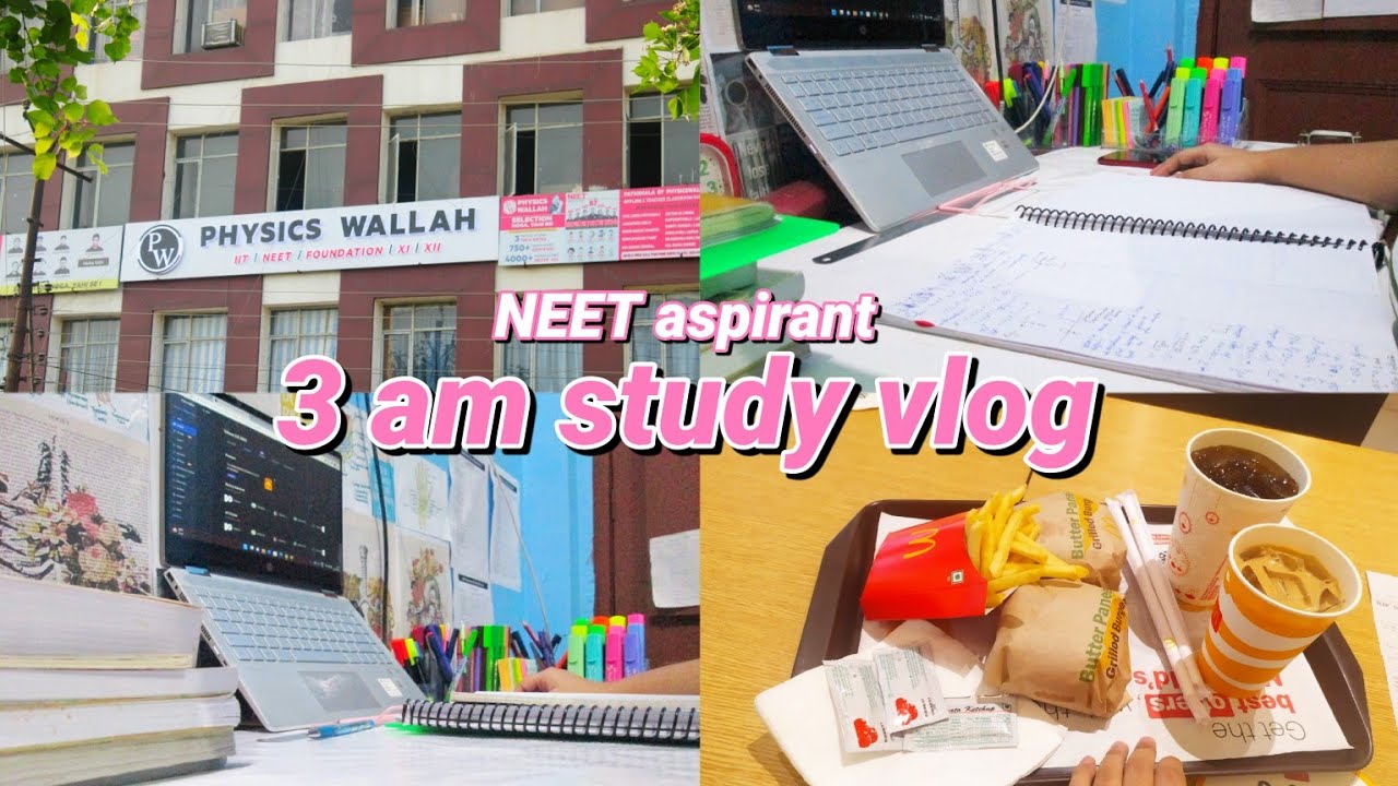 Study vlog 🌸| A day in the life of a NEET aspirant | 3 am study Vlog ...