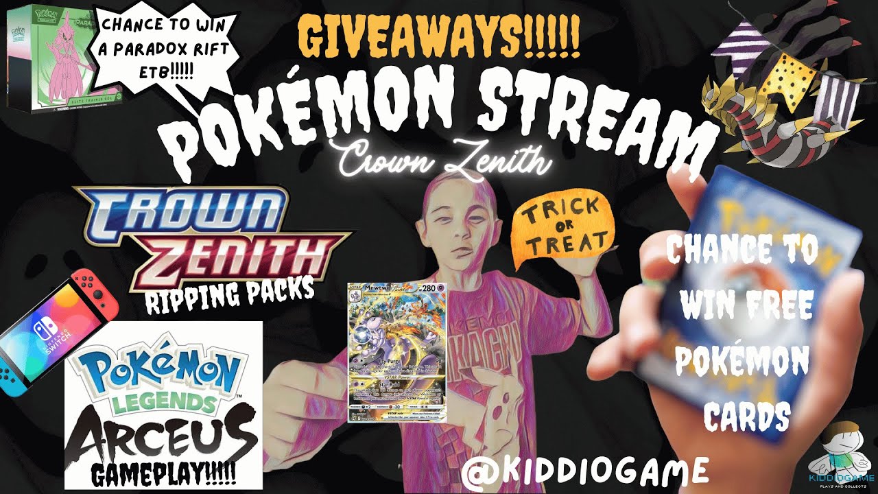 Pokémon LIVE Stream - GIVEAWAYS, Legends Arceus Gameplay, and Crown ...