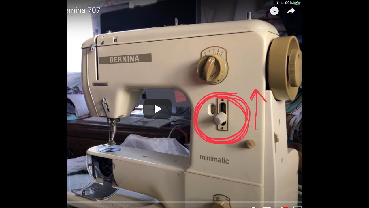 Threading a Bernina 707 - YouTube