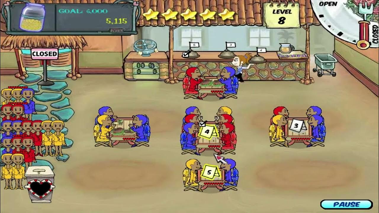 Diner Dash - Level #18 - Flo's Tiki Palace VIII - YouTube