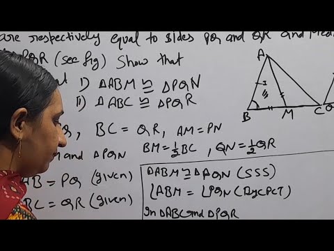class 9th chapter 7 triangle ncert maths ex 7.3 question 3,4,5 - YouTube