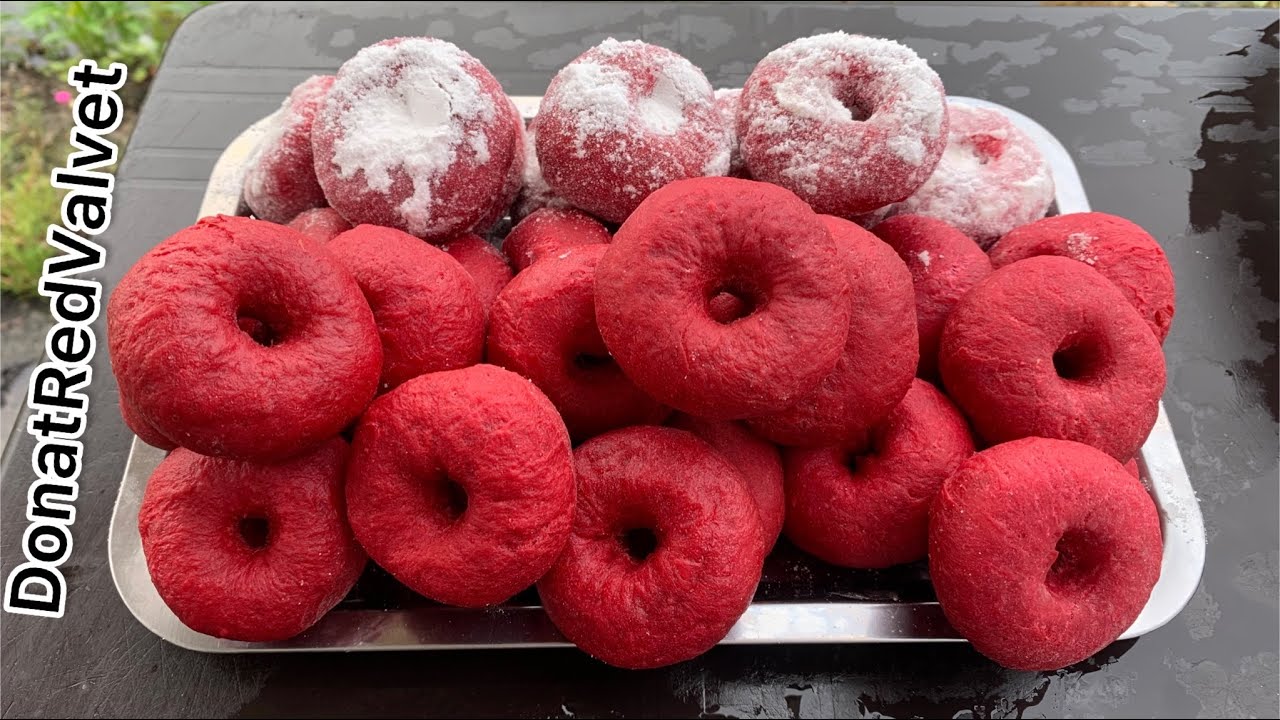 Donat velvet viral _ mudah pasti menjadi_sukatan cawan yang tepat_anti ...