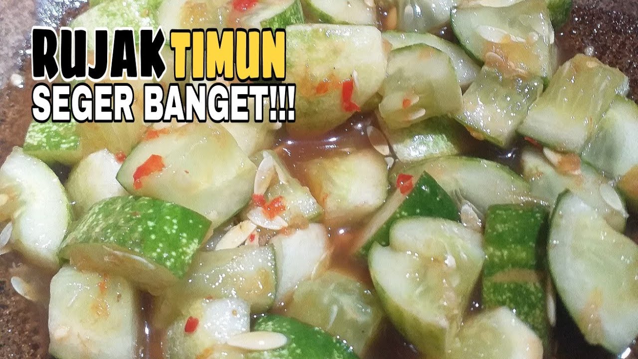 RUJAK TIMUN SEGER BANGET!! #rujak #rujaktimun - YouTube