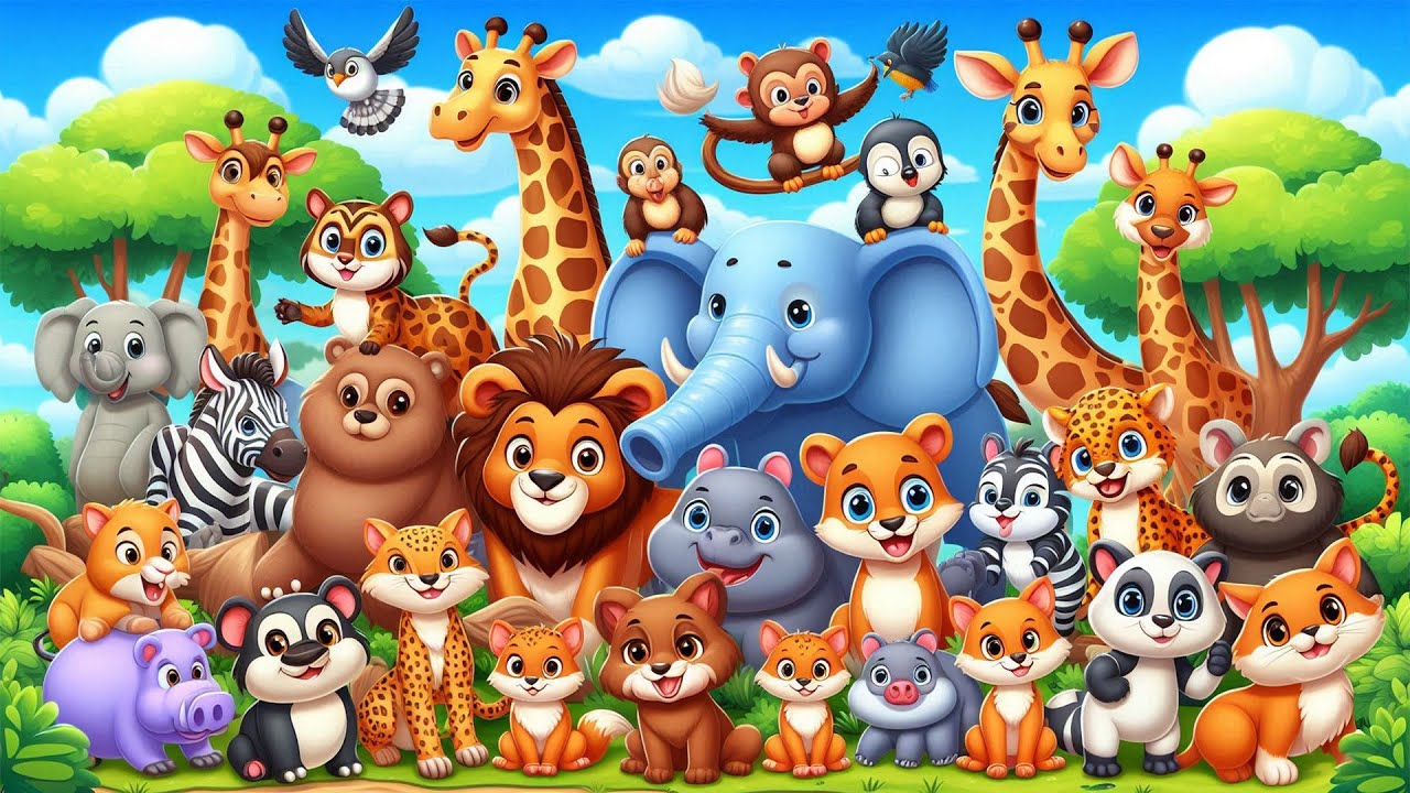 Baby Animal Collection | Tiger, Puppy, Pigeon, Rabbit, Lion, Elephant ...