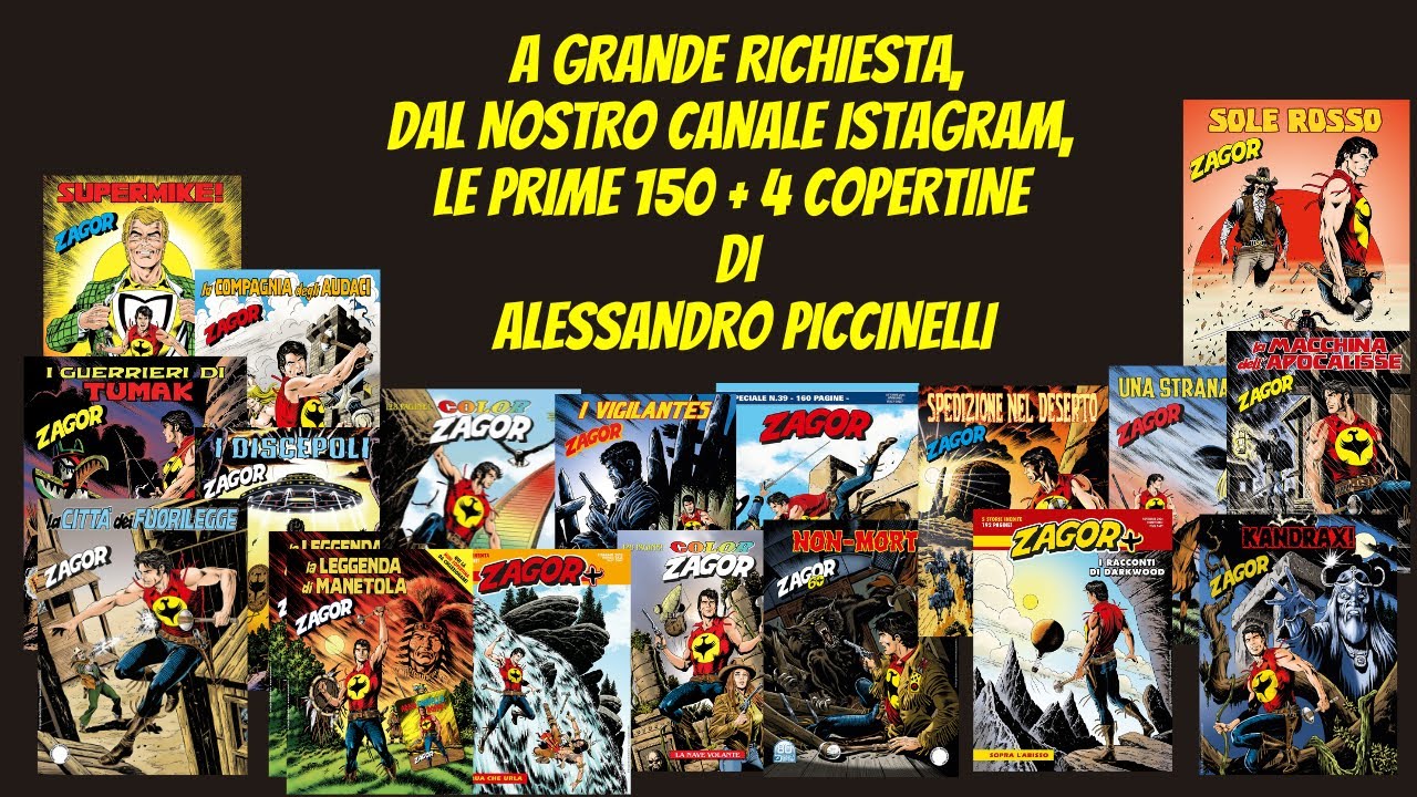 ZAGOR FANS TV: LE PRIME 150 COPERTINE (+4) DI ALESSANDRO PICCINELLI ...