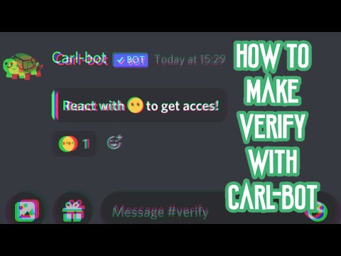 How to make verify with Carl-Bot in Discord - YouTube