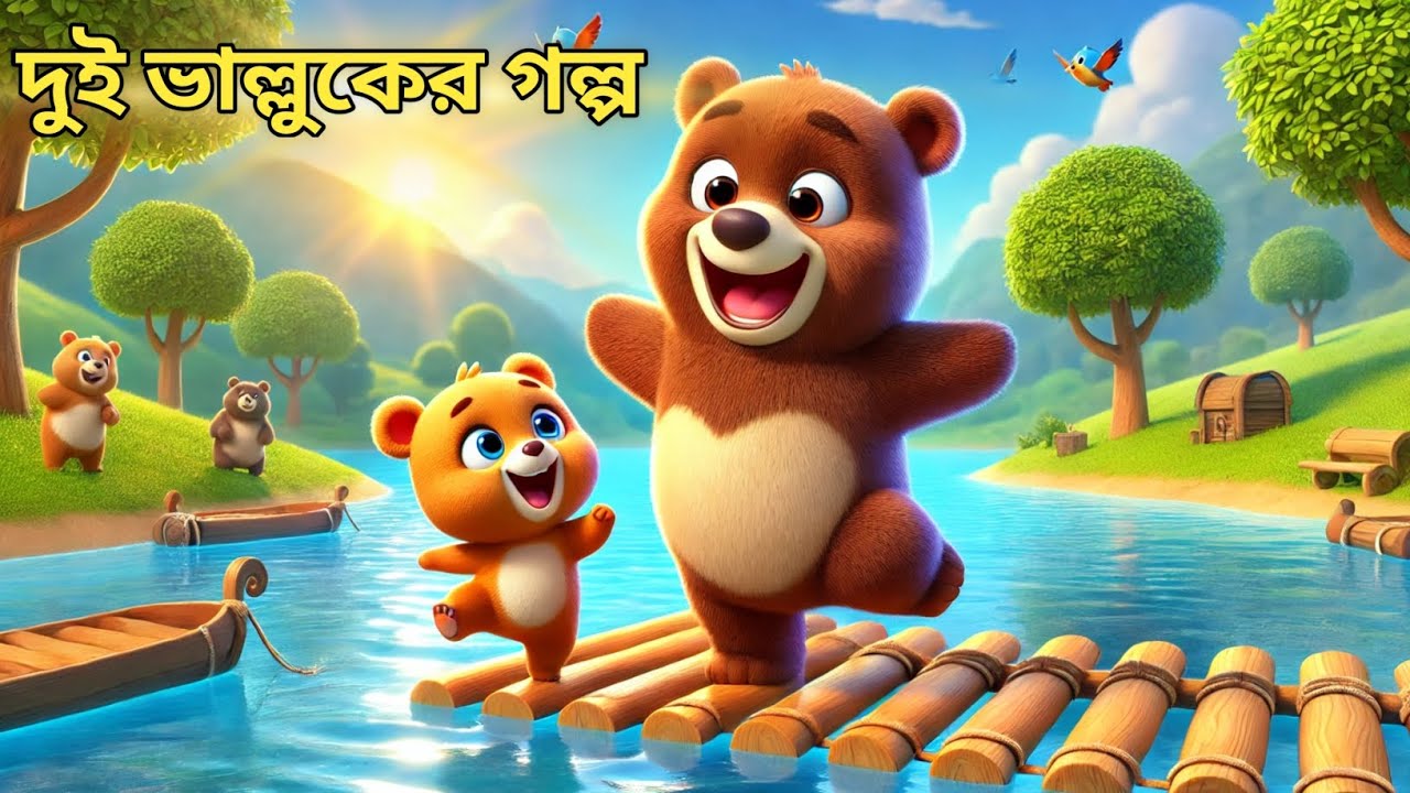 "দুই ভাল্লুকের গল্প | শিশুদের মজার গল্প | Valluk Cartoon Bangla | 3D ...