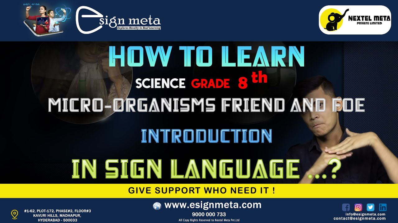How To Learn Micro-Organisms Friend and Foe in Sign Language ...