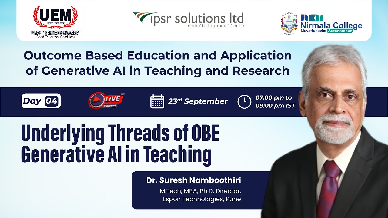 Day 04 | OBE and Application of Generative AI in Teaching and Research ...