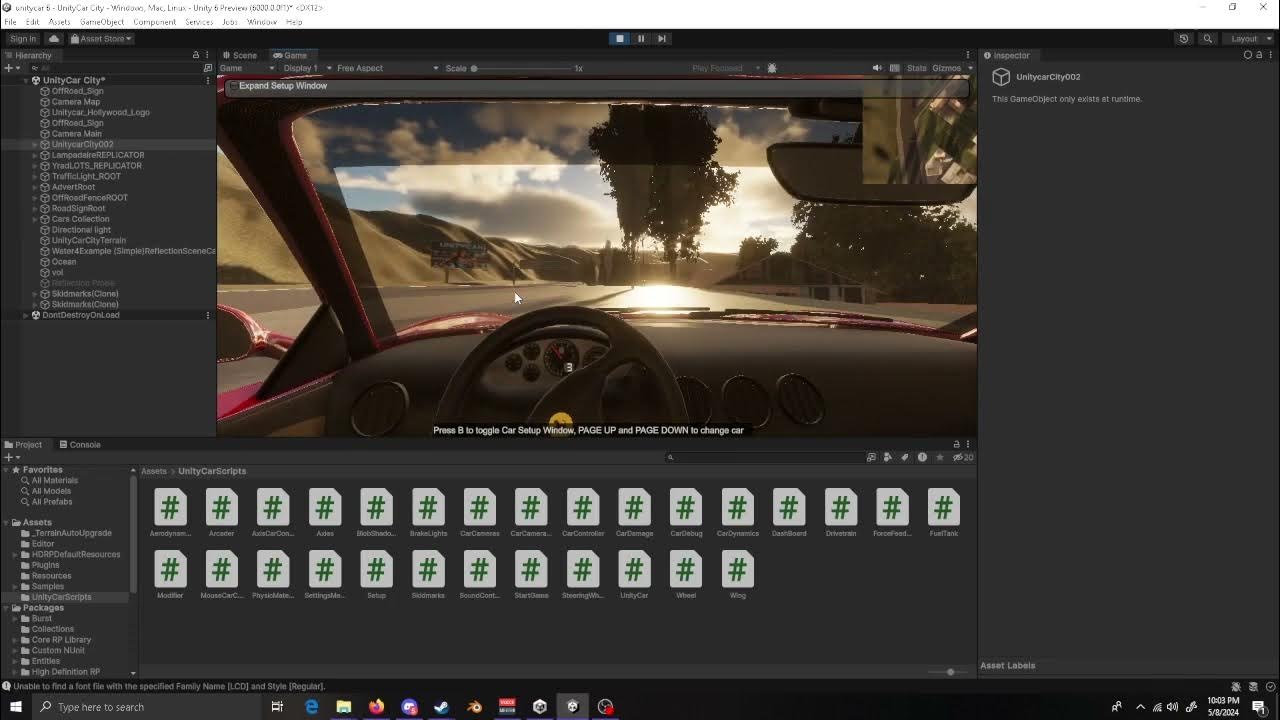 UnityCar 2.2 pro city demo scene 600.0.0F4 HDRP - YouTube