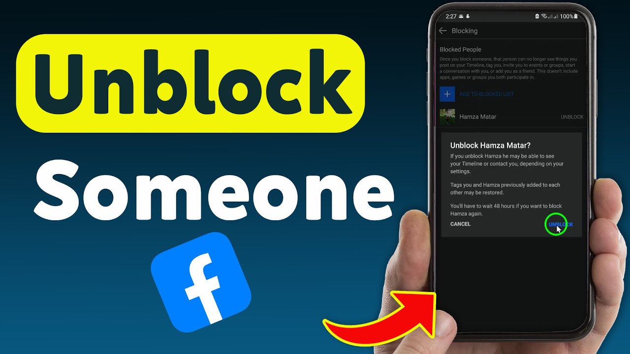 How To Unblock Someone On Facebook - YouTube