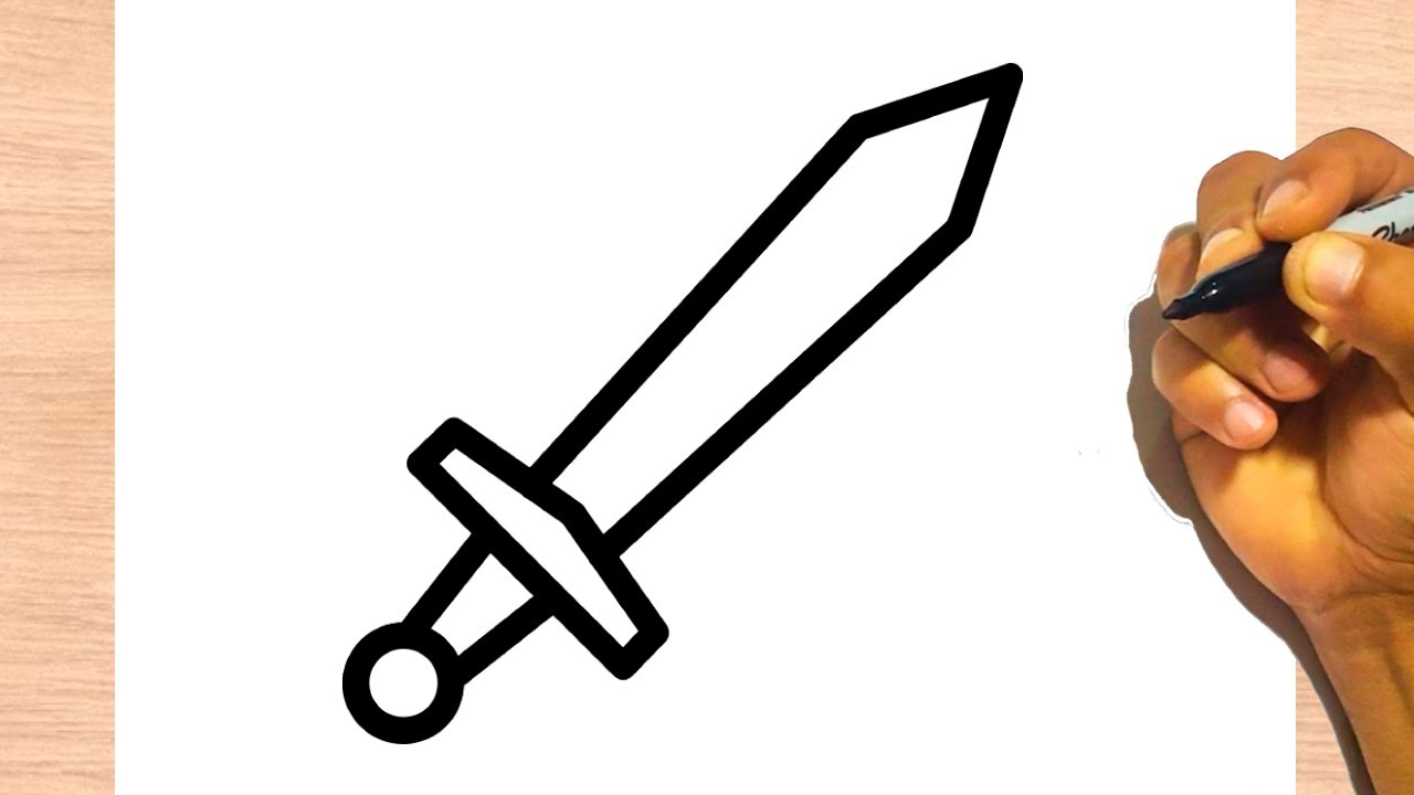 How to Draw a SWORD easy - Drawing Step by Step - YouTube