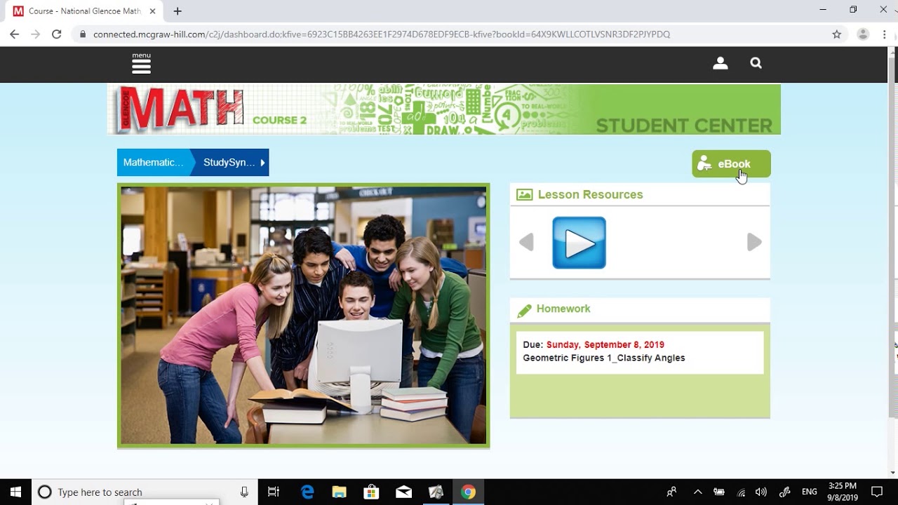 How to Access the Math eBook and Browse through Lessons - YouTube