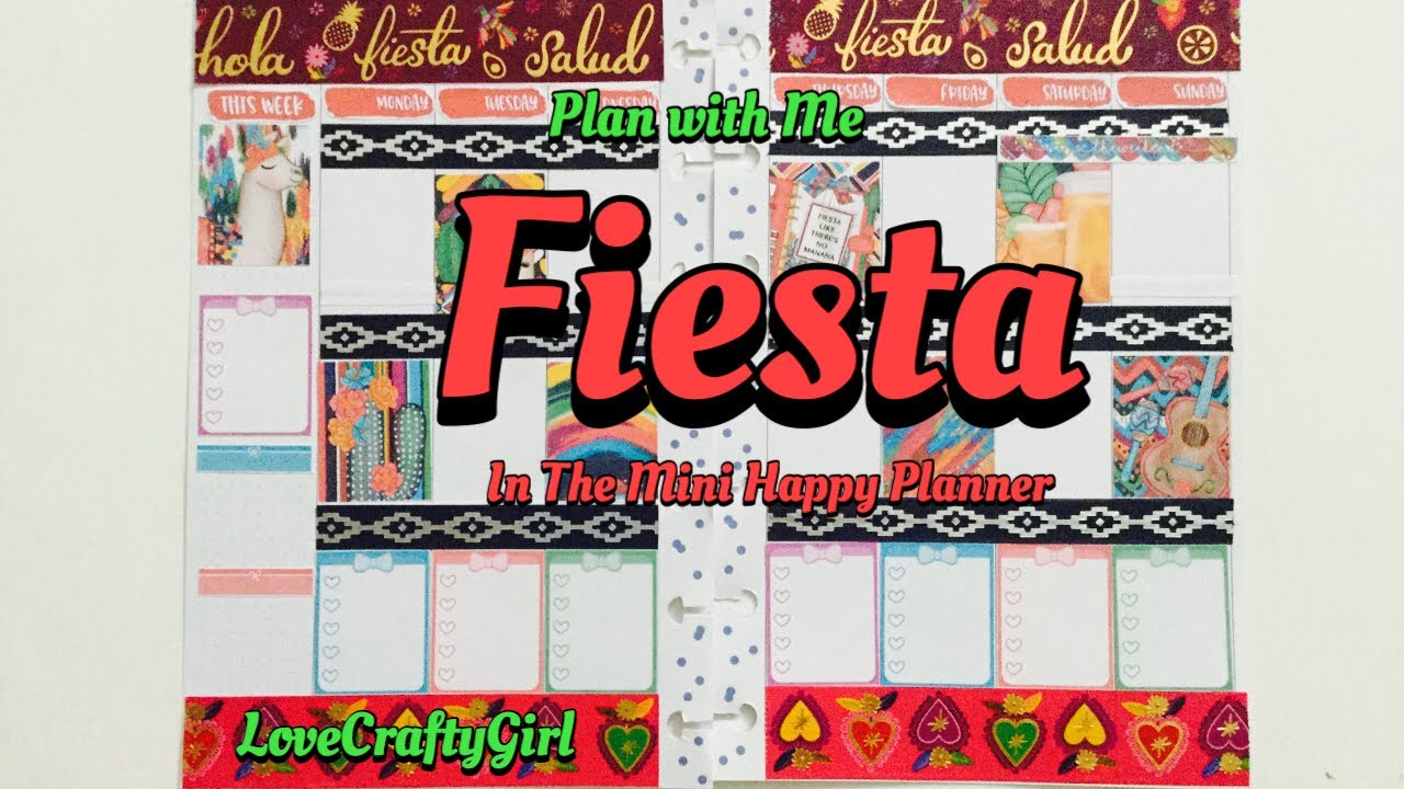 Plan with Me: Fiesta in The Mini Happy Planner - YouTube