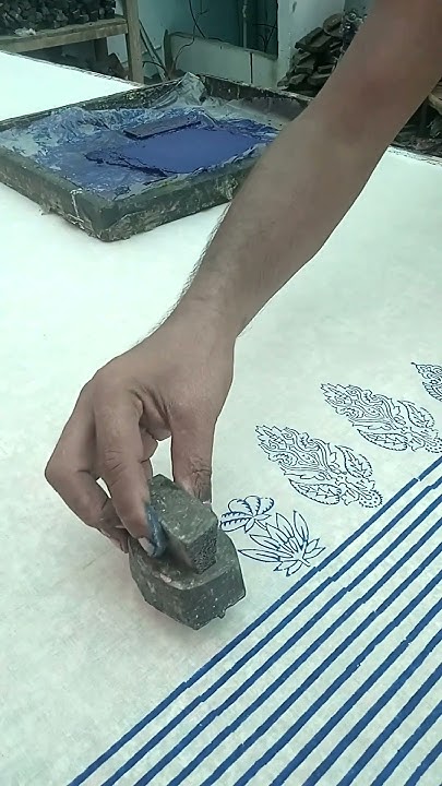 Learn how to block print on fabric and create your own designs - YouTube
