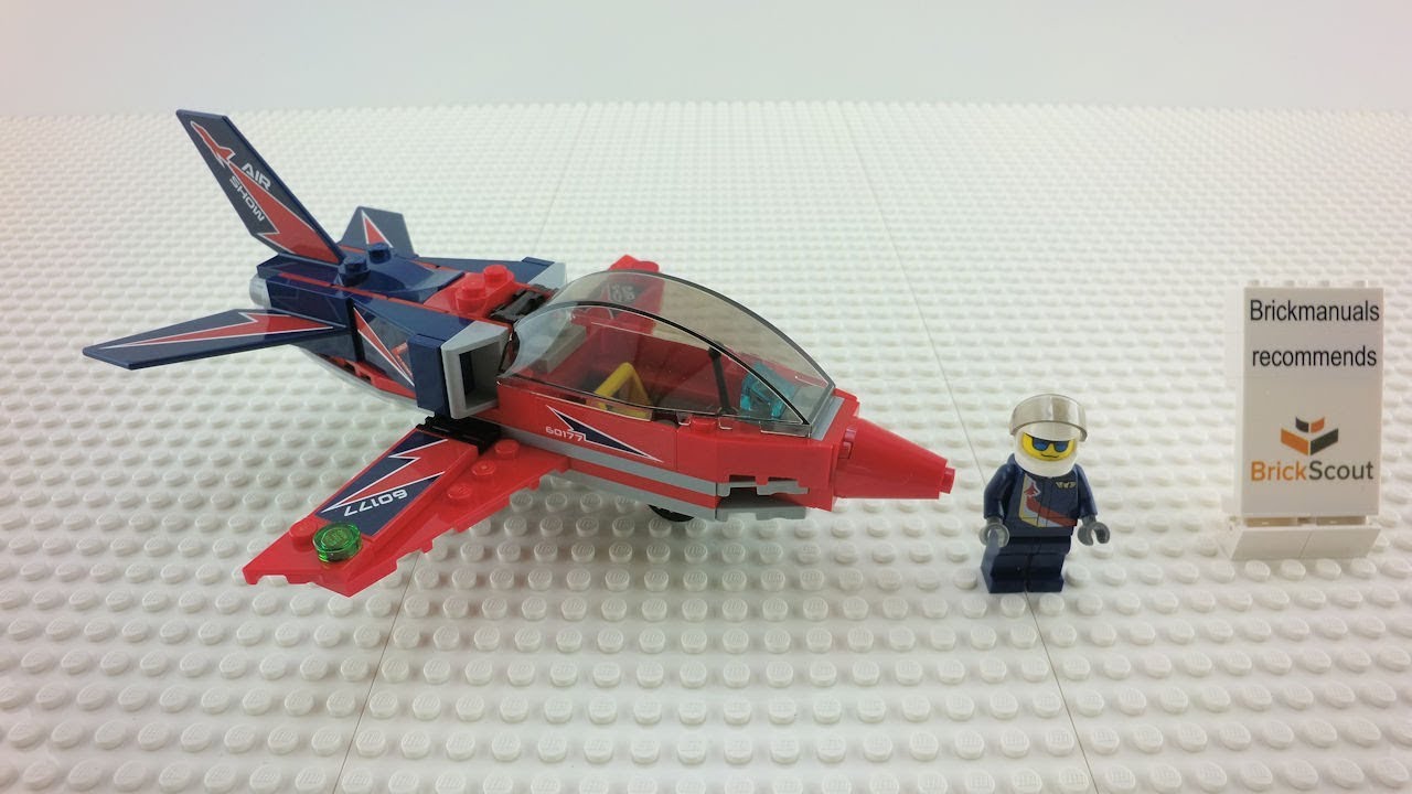 60177 Airshow Jet LEGO® City 4K Speed Build Review by Brickmanuals ...
