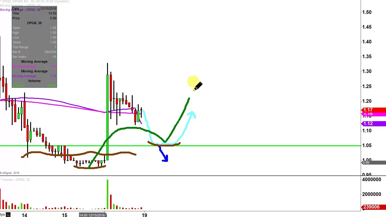 OpGen Inc - OPGN Stock Chart Technical Analysis for 12-16-16 - YouTube
