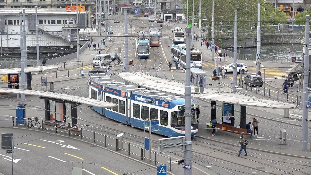 Tram Zürich - Central - YouTube
