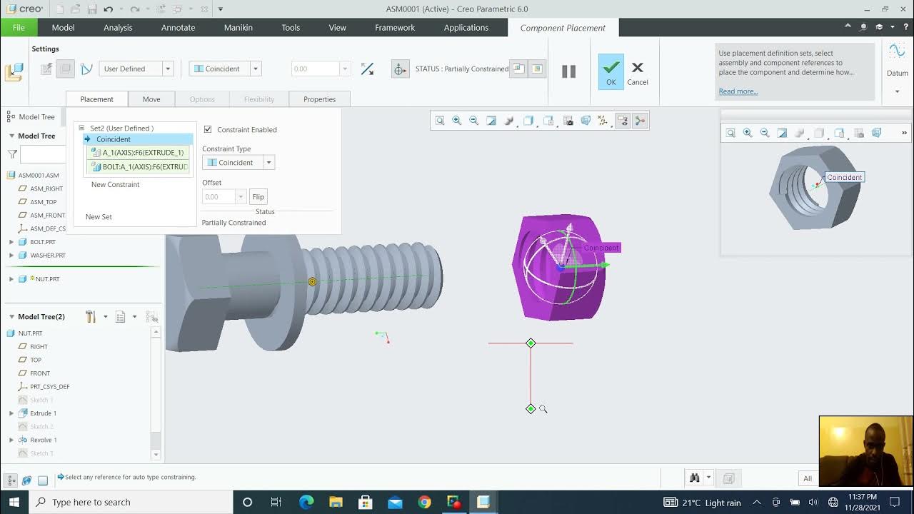 MACHINE ASSEMBLY WITH EXPLODED VIEWS IN CREO - YouTube