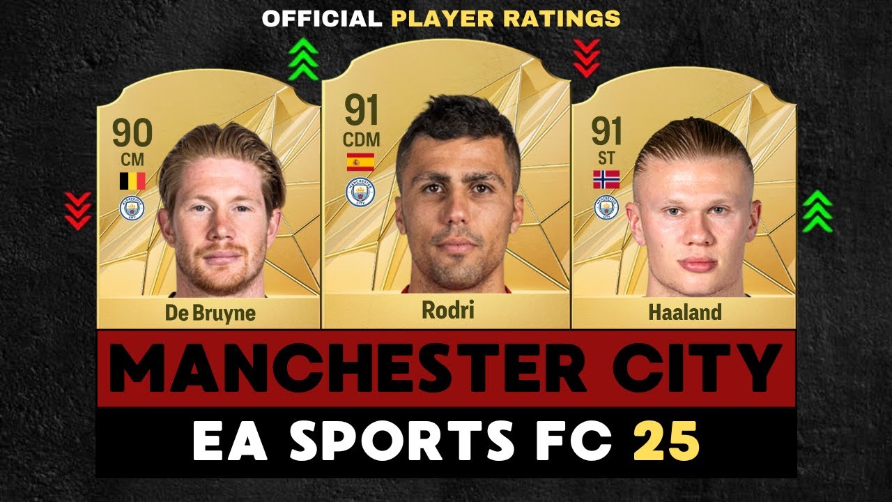 FIFA 25 | MANCHESTER CITY OFFICIAL PLAYER RATINGS (EA FC 25)! 😱🔥 ft ...