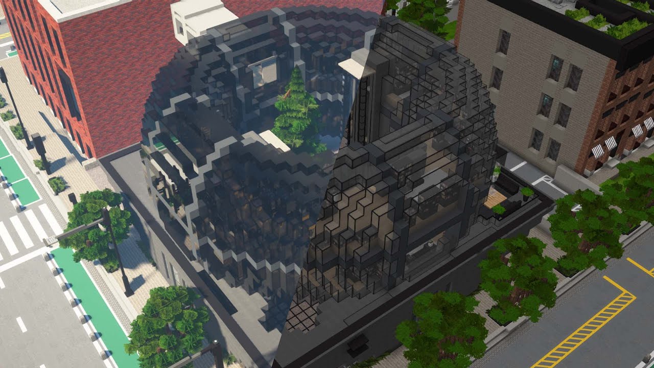 “Build a Minecraft donut, but make into a building” - YouTube